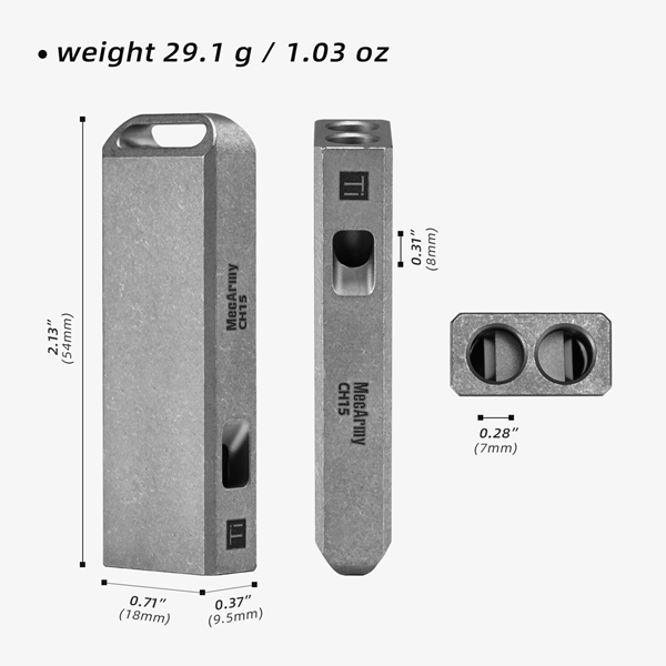 CH15 Titanium EDC Whistle – MecArmy